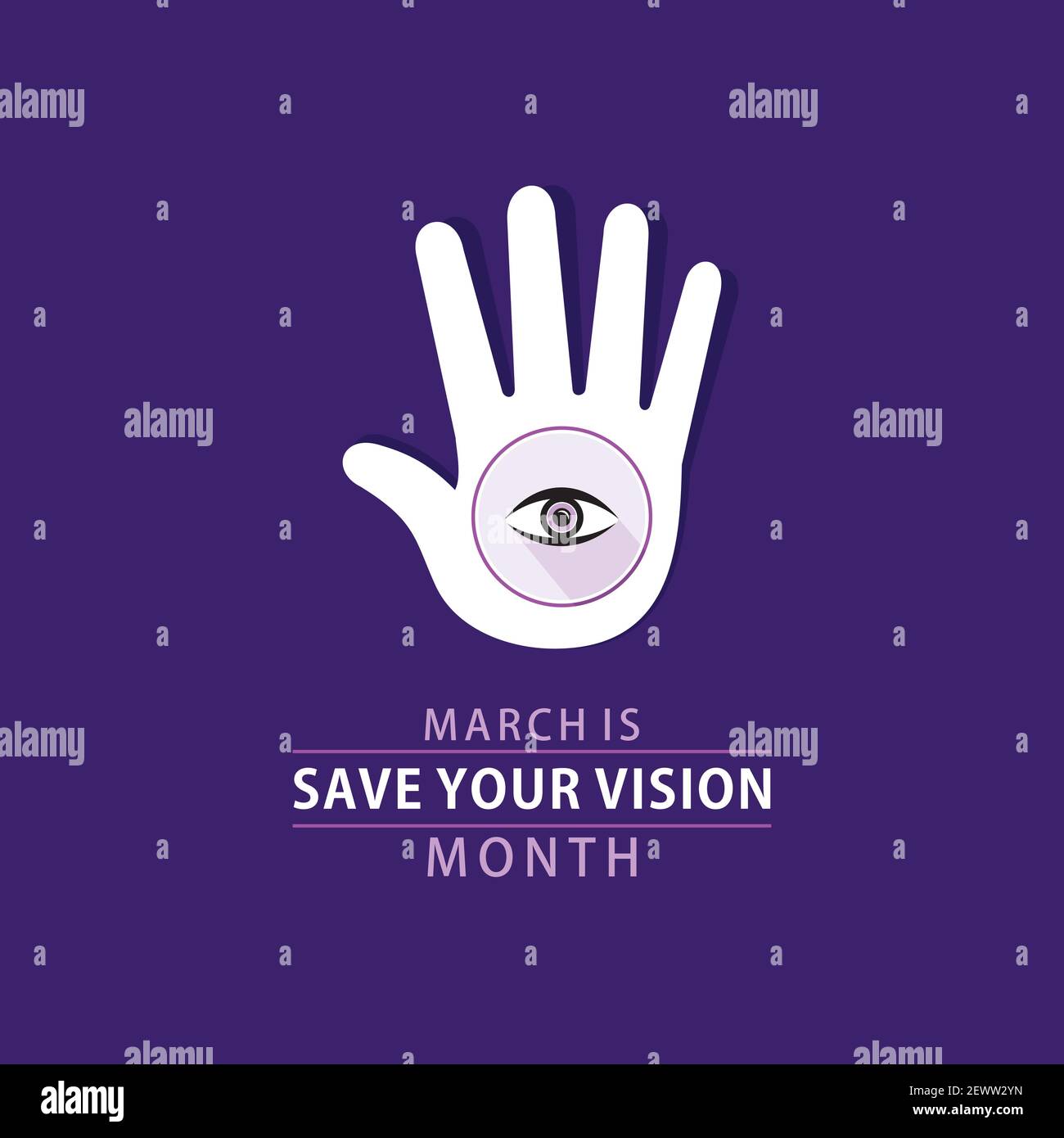 vector illustration of march is save your vision month theme design ...