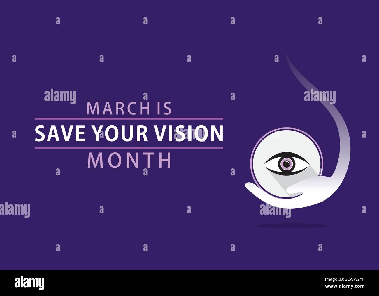 vector illustration of march is save your vision month theme design ...