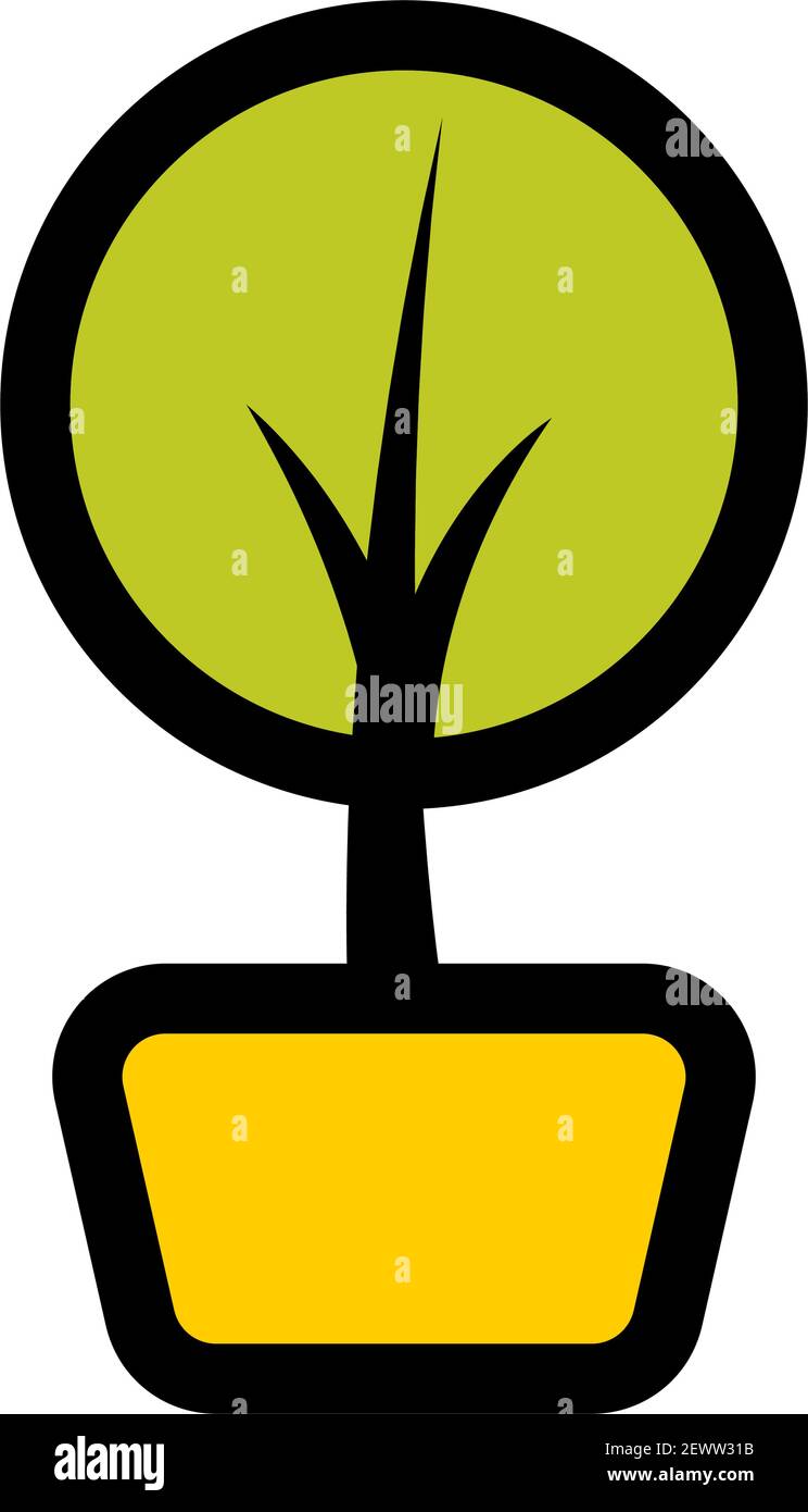 Minimalist green tree logo symbol in simple style Stock Vector Image ...