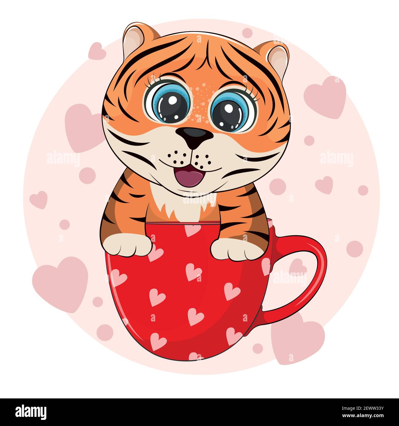 Tiger cup Stock Vector Images - Alamy