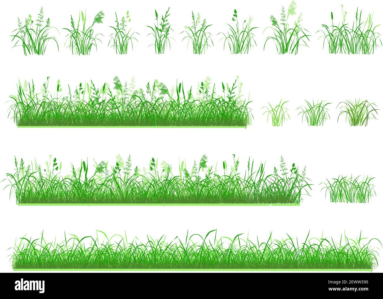 Compact grass tuft Stock Vector Images - Alamy