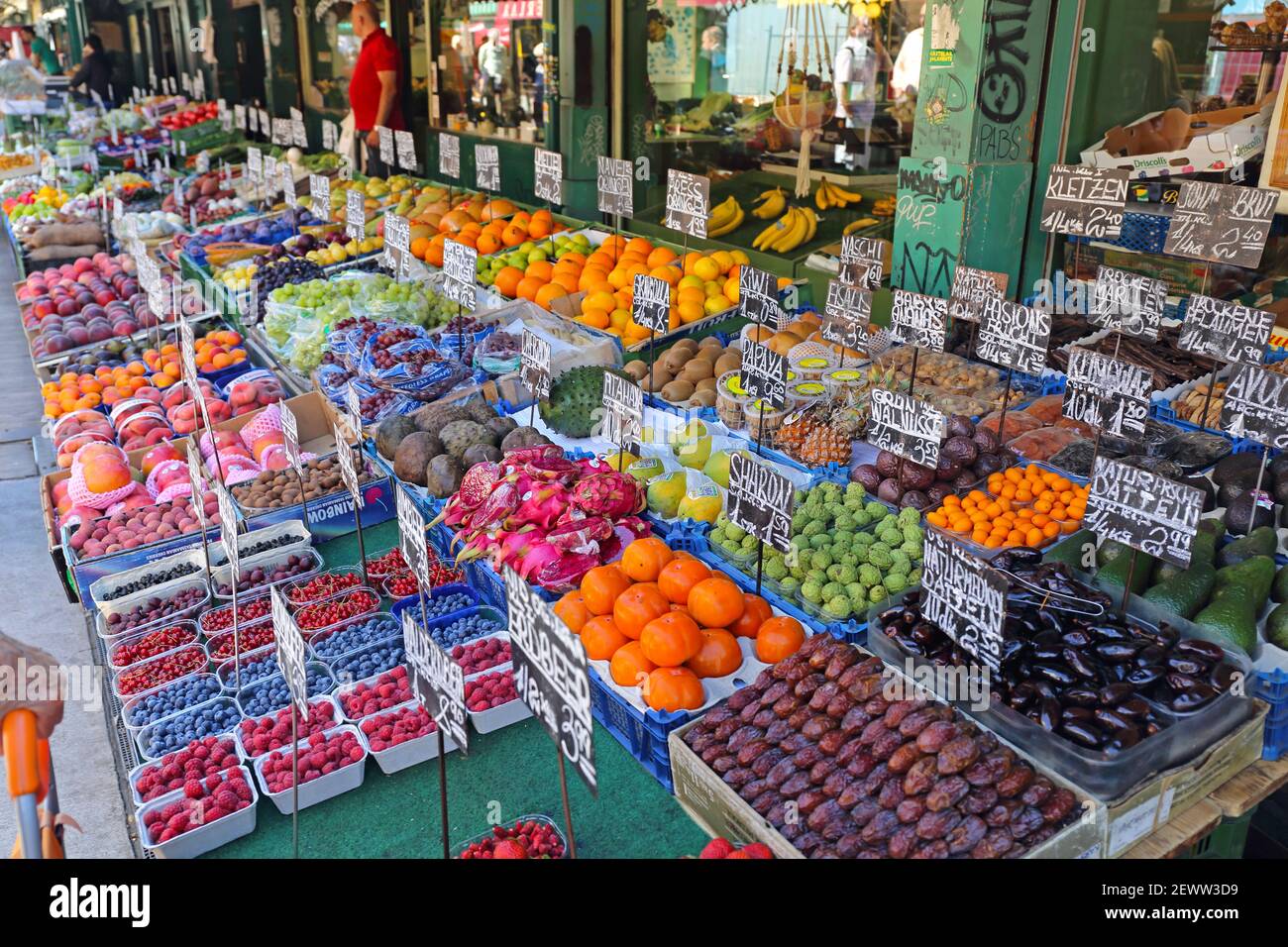 Vienna, Austria - July 11, 2015: Fresh Fruits and Vegetables at ...