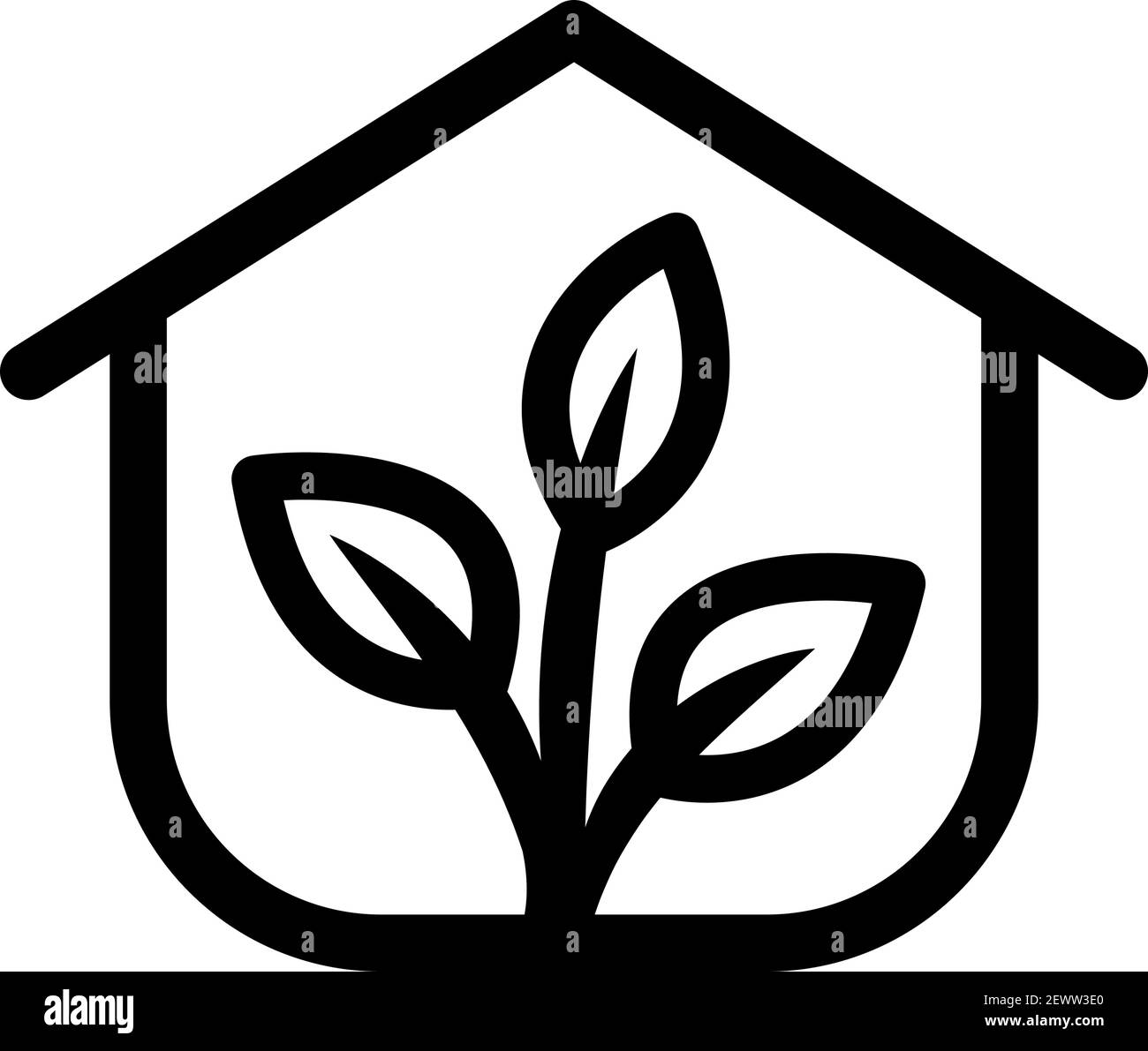 Greenhouse outline icon or logo. Greenhouse vector icon isolated on ...