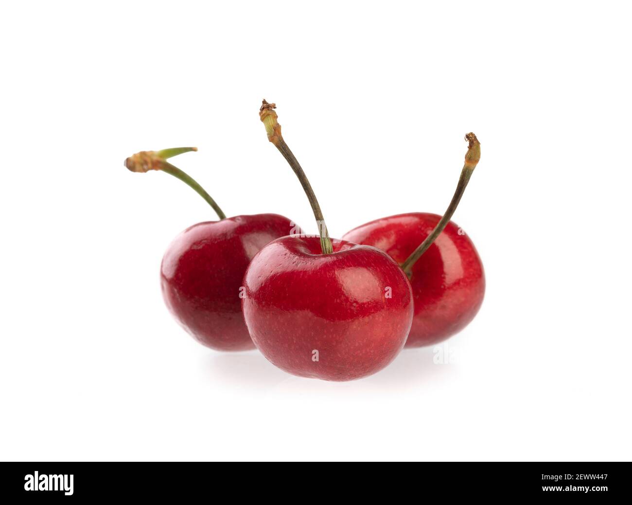 A group of cherries isolated over white background Stock Photo - Alamy