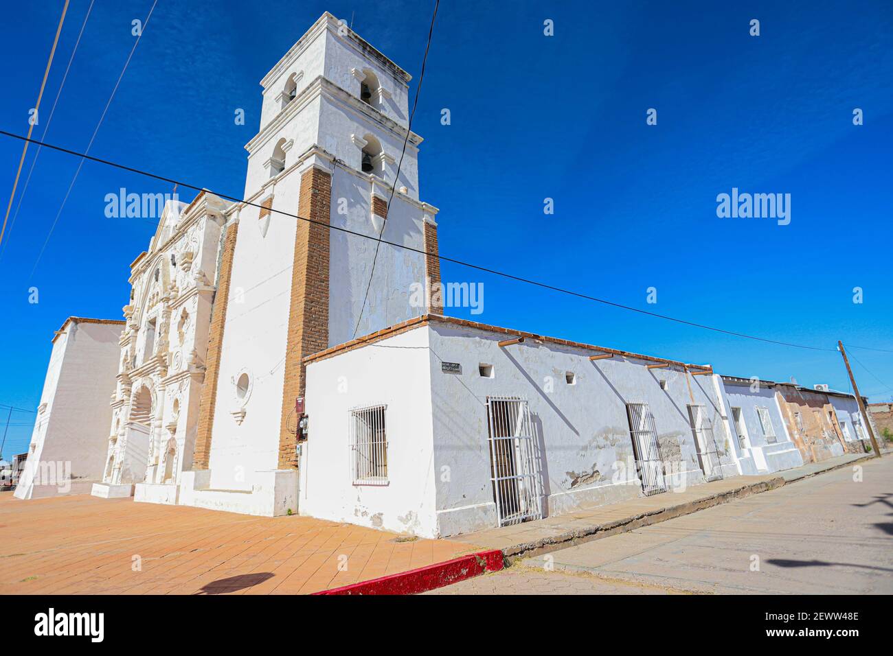 The mission church. Mission San Pedro y San Pablo del Tubutama Historic ...