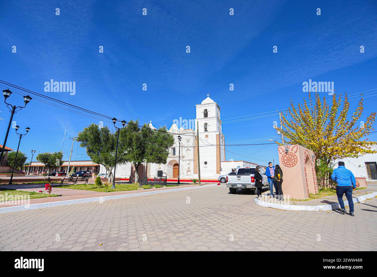 The mission church. Mission San Pedro y San Pablo del Tubutama Historic ...