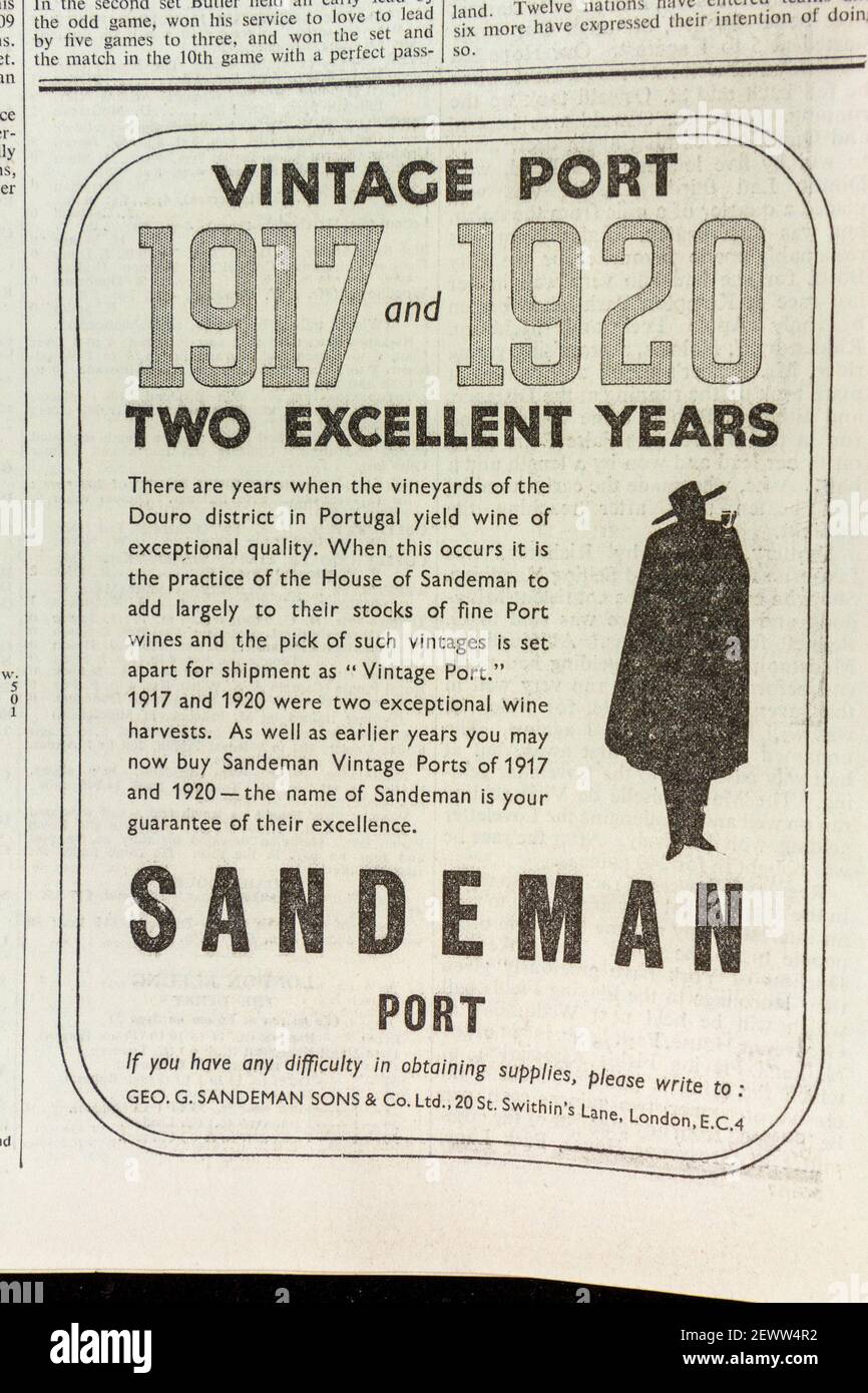 1930's vintage times ad hi-res stock photography and images - Alamy