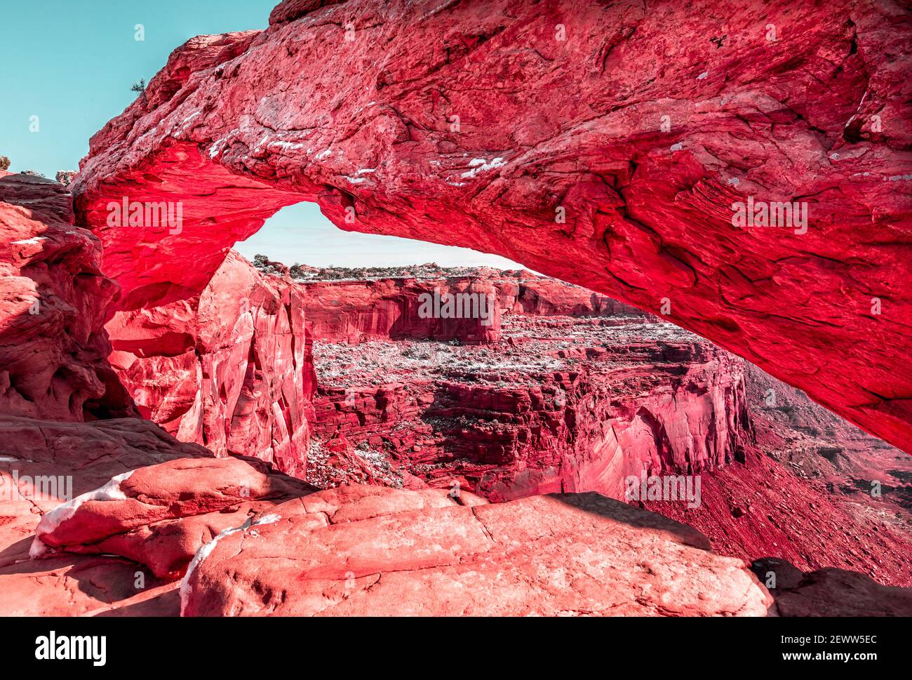 The famous Mesa Arch in the Arches National Park, Utah Stock Photo - Alamy
