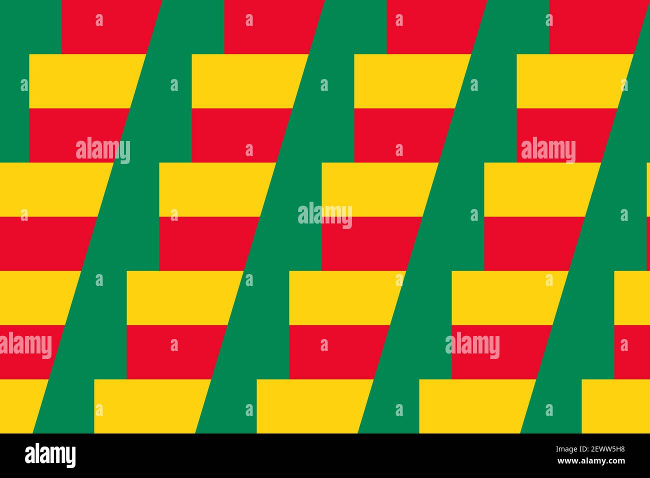 Simple geometric pattern in the colors of the national flag of Benin ...
