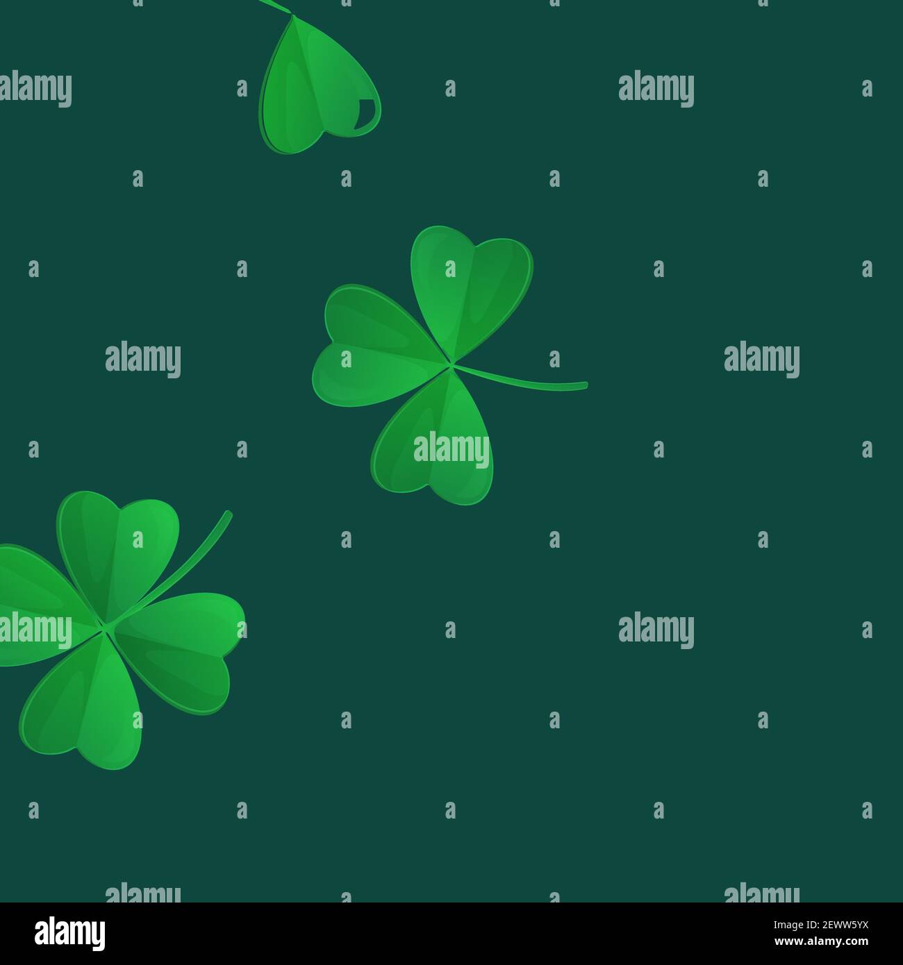 Green Clover Seamless Pattern Saint Patricks Day Concept Can Be Used