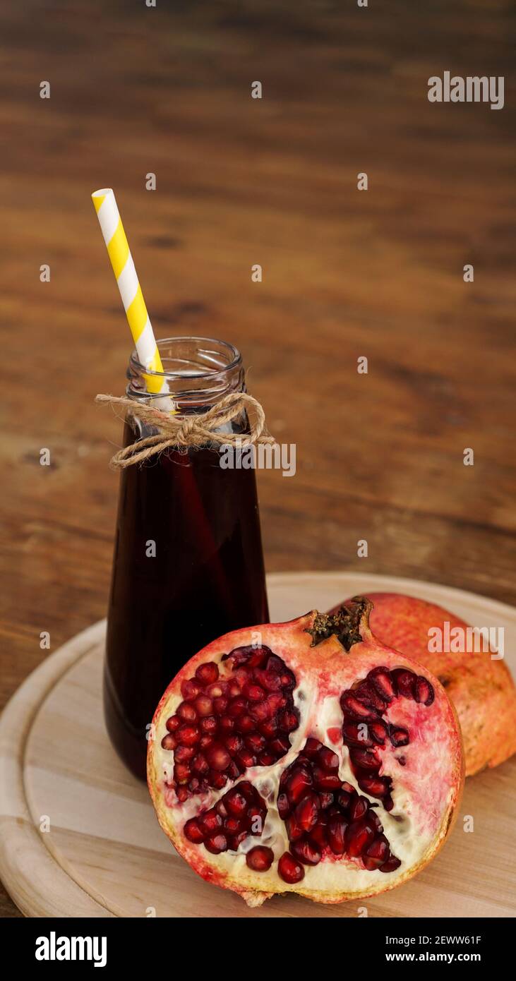 Fresh pomegranates on tray hi-res stock photography and images - Alamy