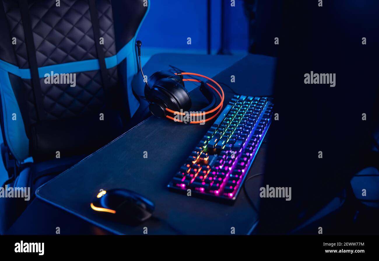 Professional headphones with microphone for video games and cyber ...