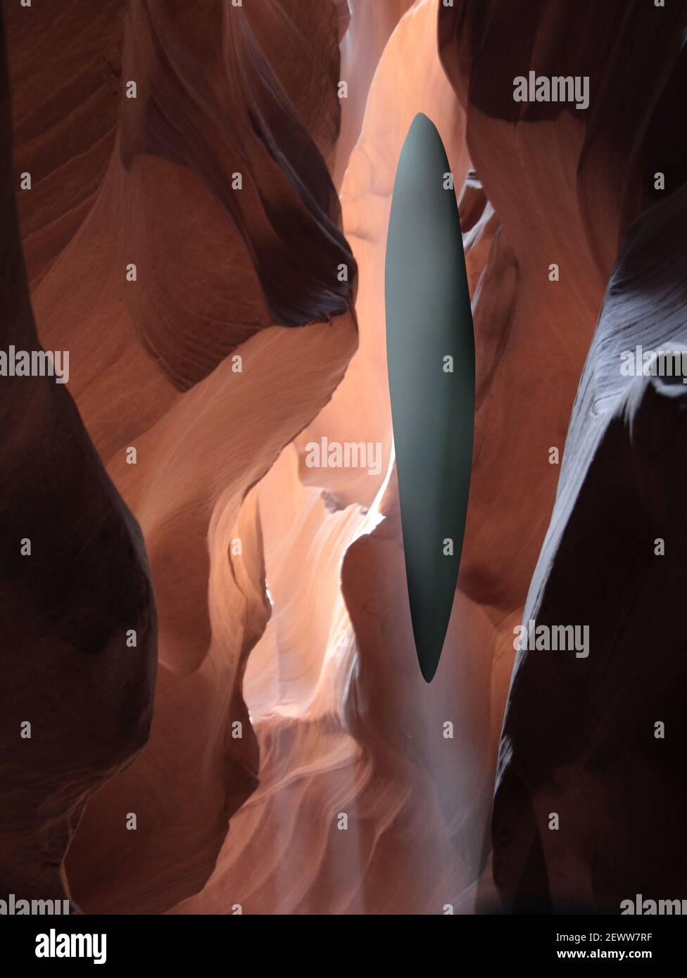 Alien spaceship in canyon. 3d rendering Stock Photo - Alamy