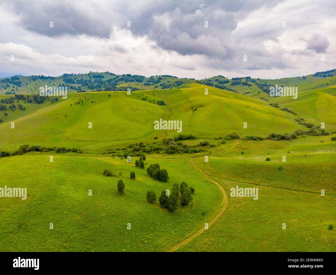 Aerial view katun river hills hi-res stock photography and images - Alamy