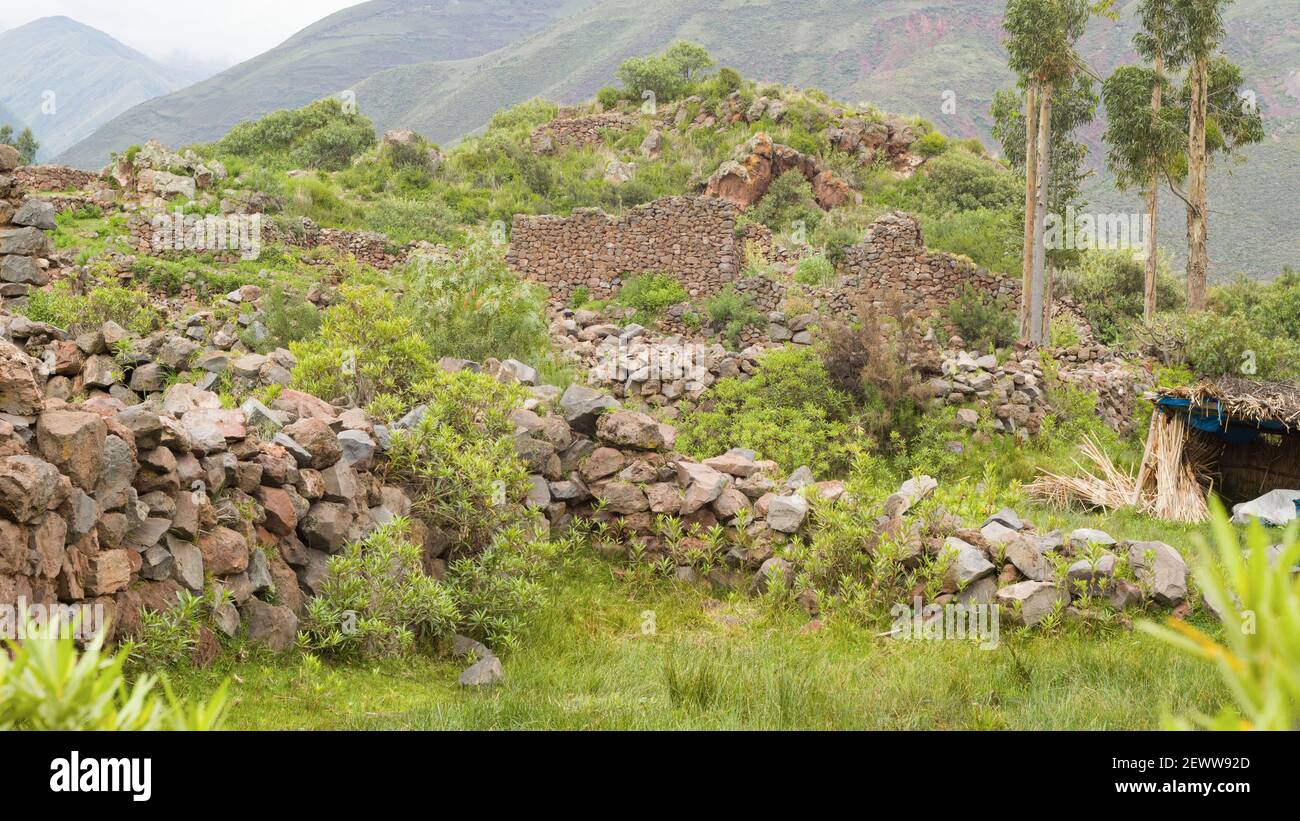 Pikillaqta archaeological site in ruins in Cusco, Peru Stock Photo - Alamy