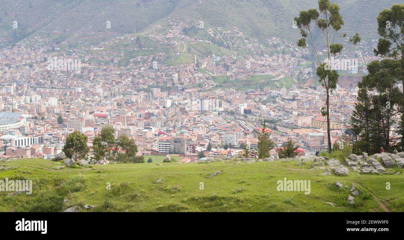 Cityscape of Andean imperial city of Cusco, Peru Stock Photo - Alamy