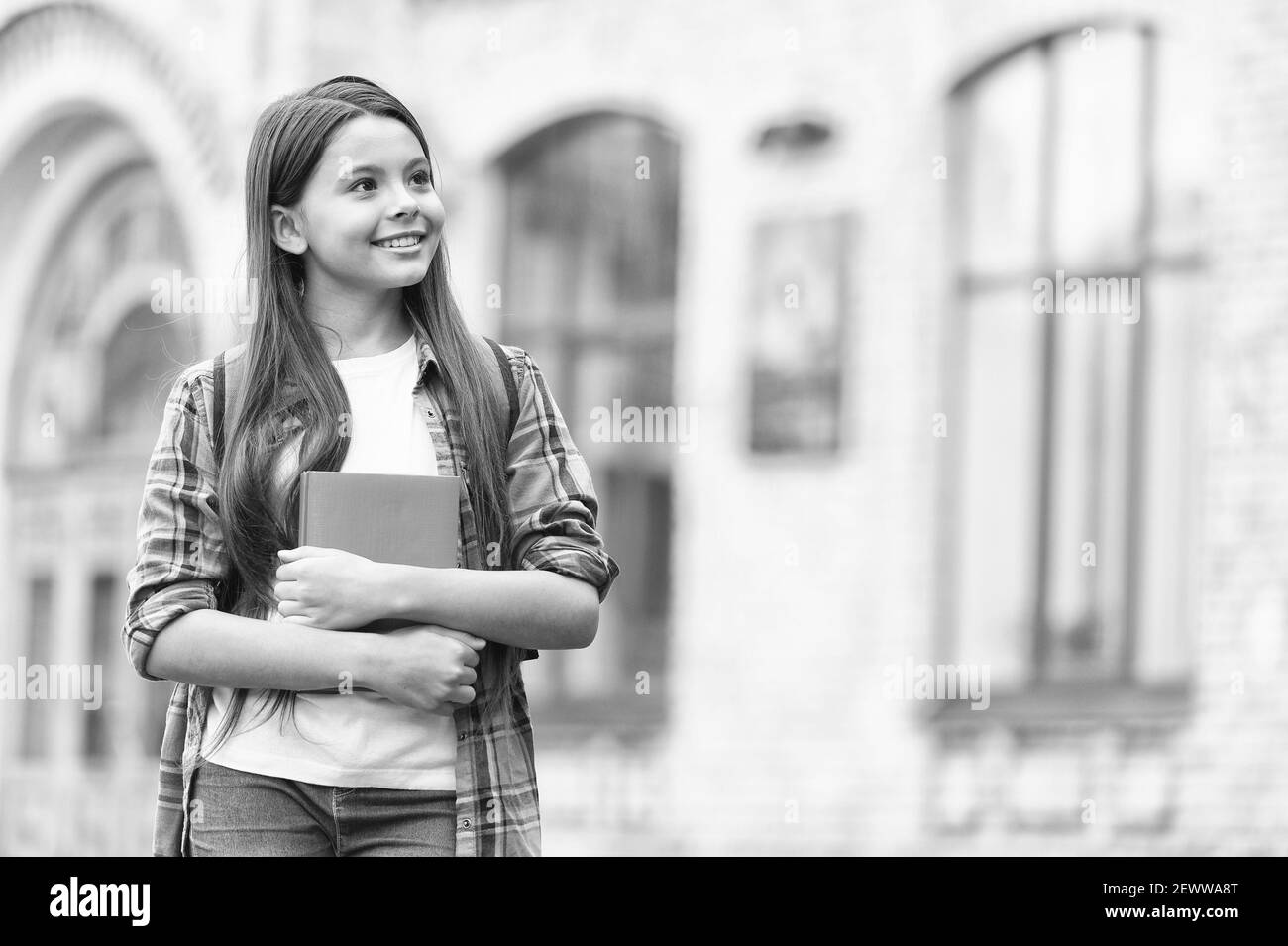 Library with true and authentic knowledge. Library reader outdoors ...