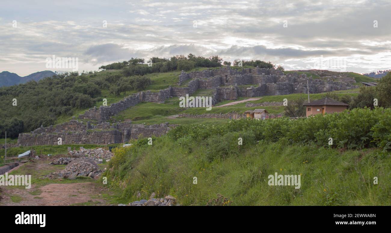 Sacsayhuaman masonry, archaeological complex in cusco Peru Stock Photo ...