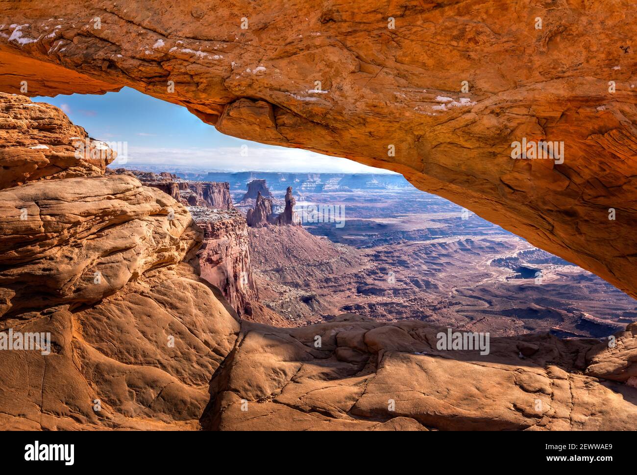 The famous Mesa Arch in the Arches National Park, Utah Stock Photo - Alamy