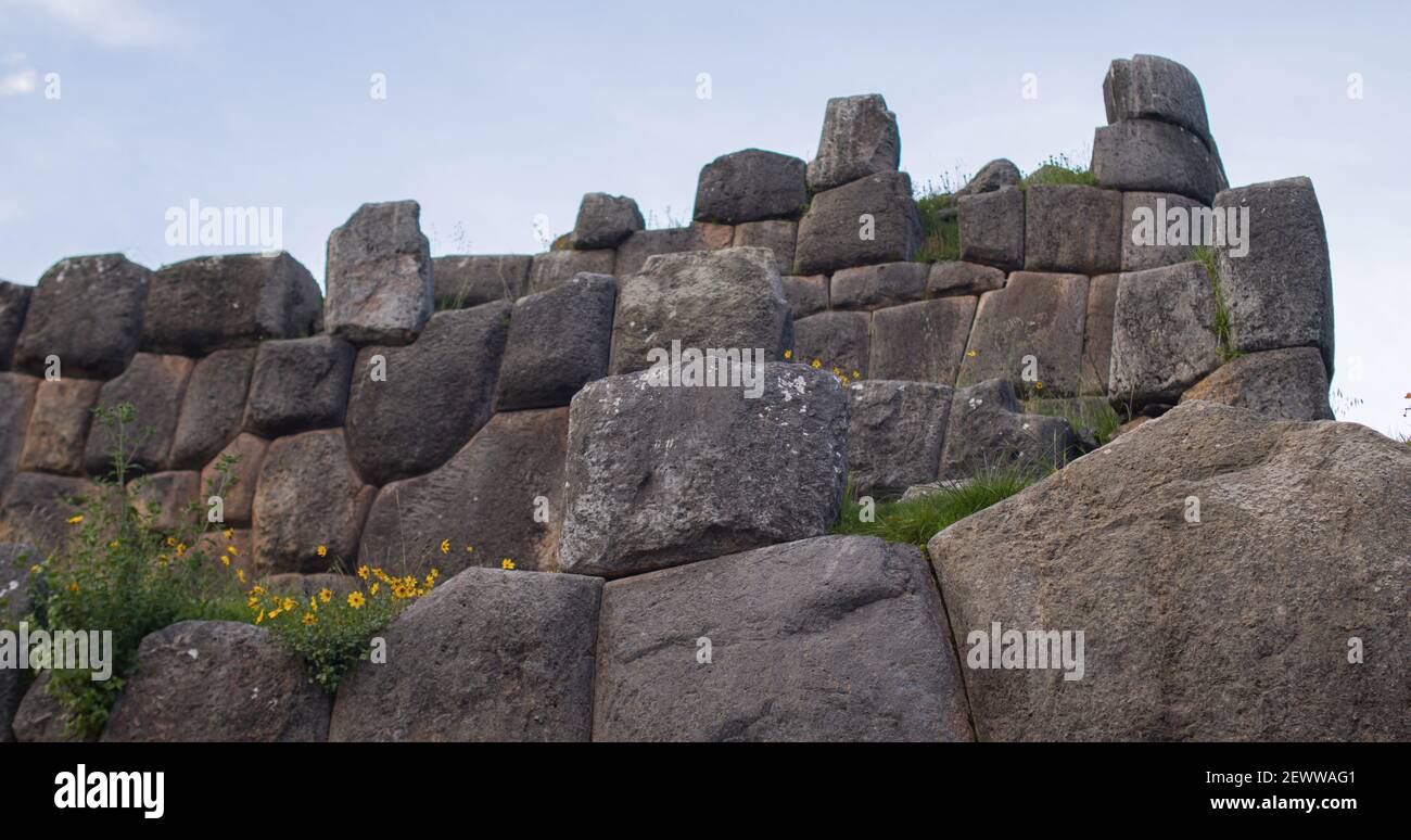 Sacsayhuaman ancient masonry in cusco Peru Stock Photo - Alamy