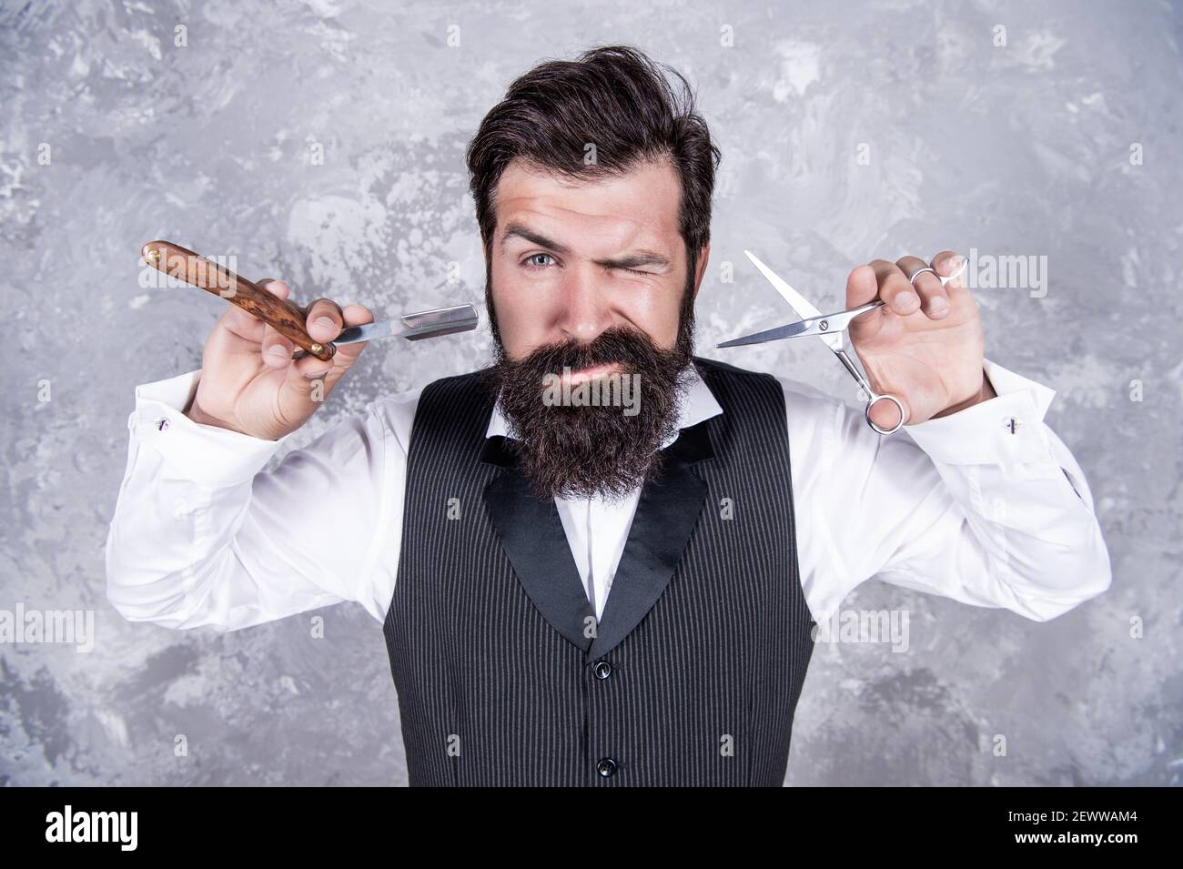 Male hairdresser angry hi-res stock photography and images - Alamy