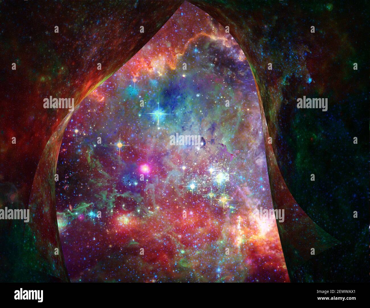 Vivid space background. 3D rendering Stock Photo - Alamy