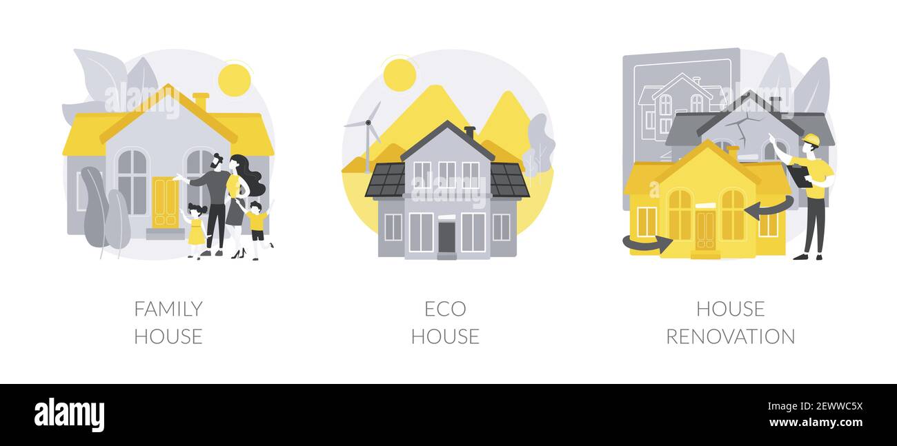 Private property and construction service abstract concept vector ...