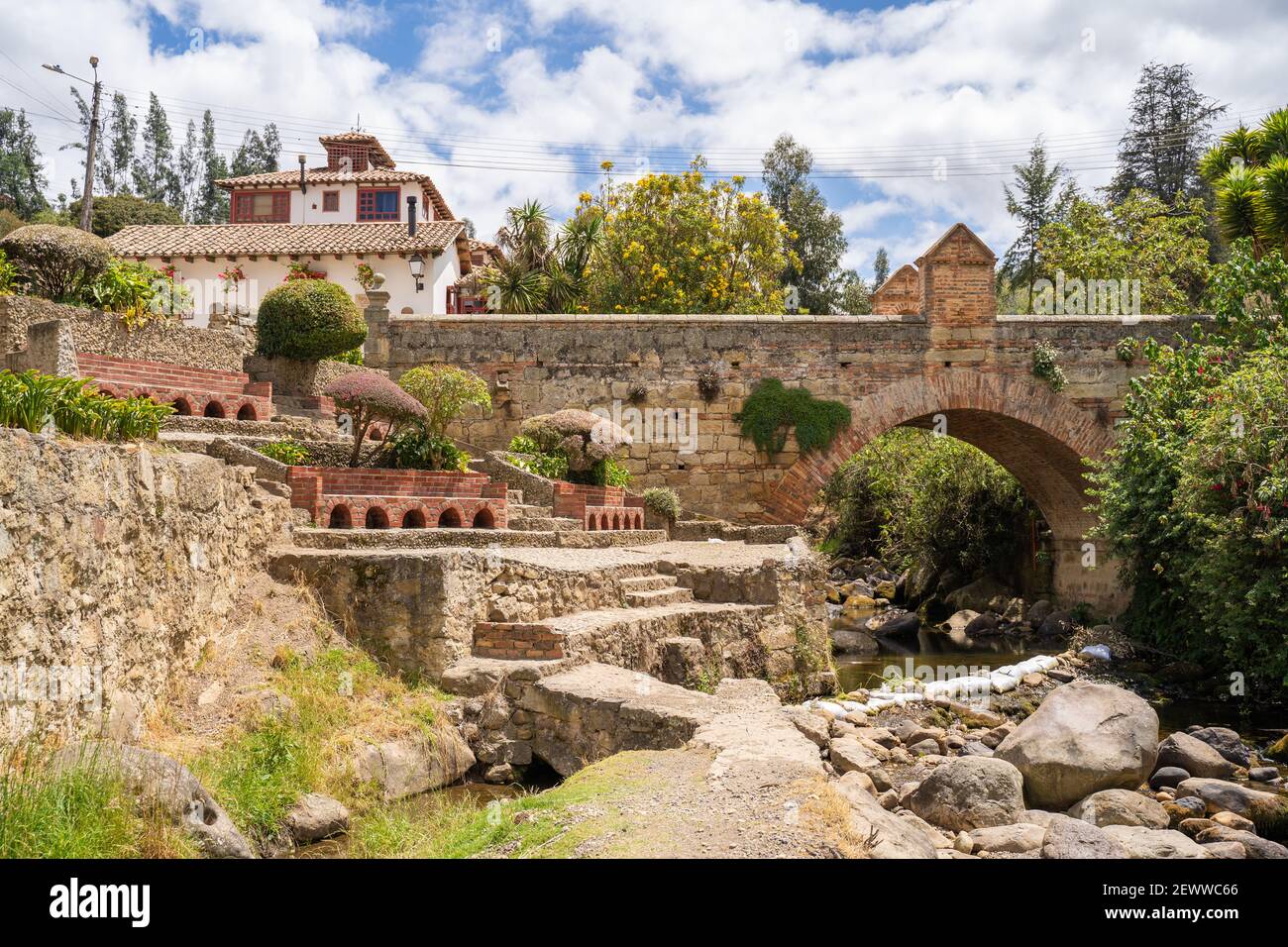 the Calicanto Bridge ( Puente de Calicanto ), Monguí, Boyacá, Colombia ...