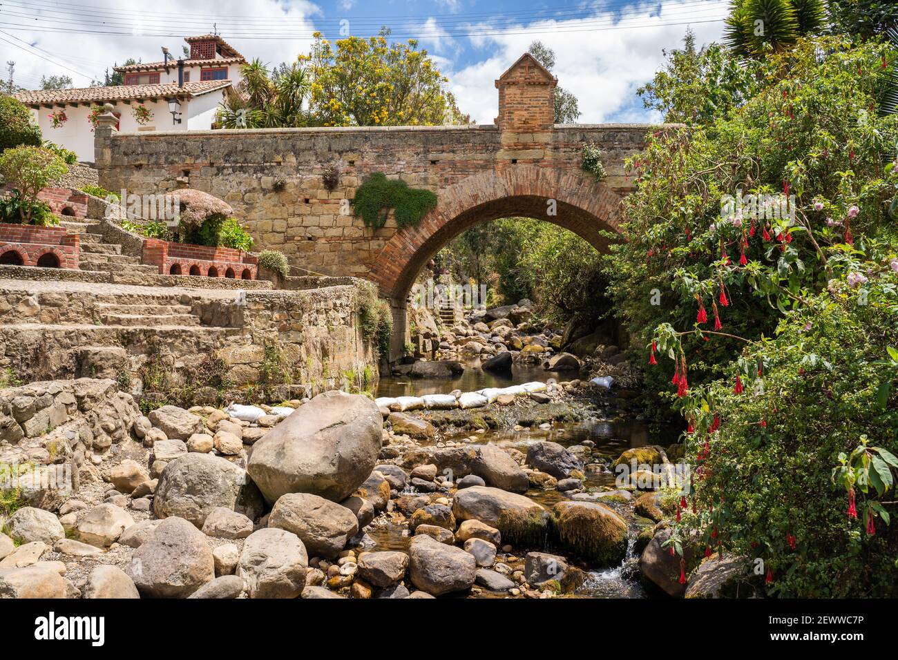 the Calicanto Bridge ( Puente de Calicanto ), Monguí, Boyacá, Colombia ...