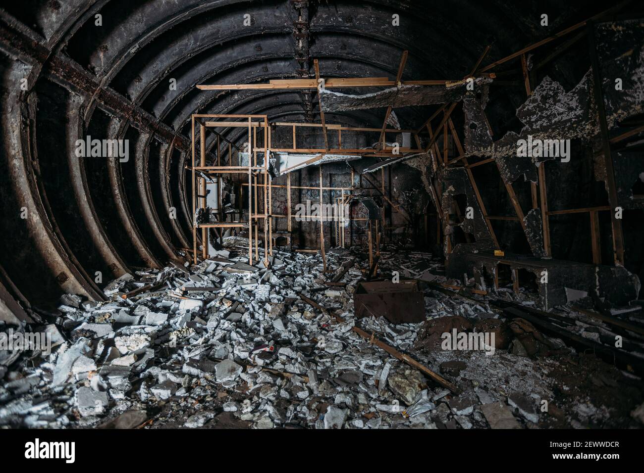 Dark abandoned Soviet bunker, echo of Cold War Stock Photo - Alamy
