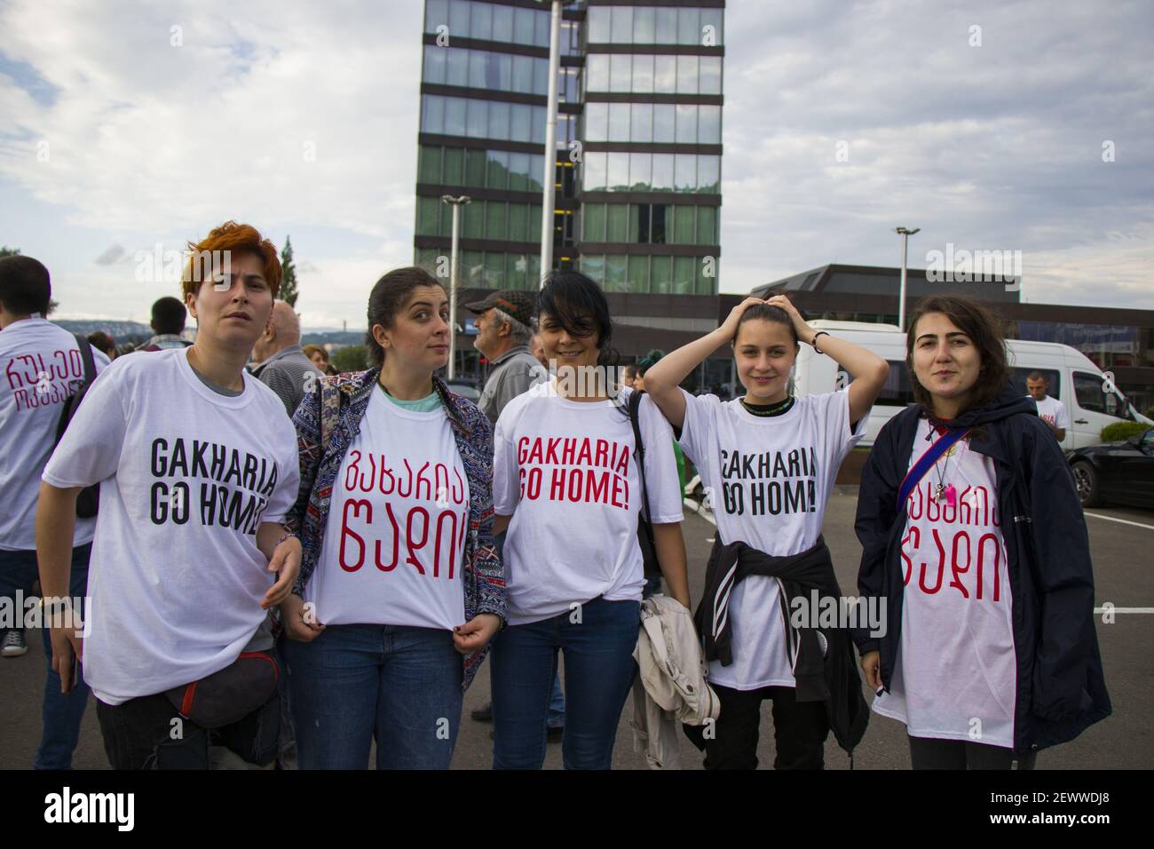TBILISI, GEORGIA - Jun 27, 2020: Georgian protests in front of the ...