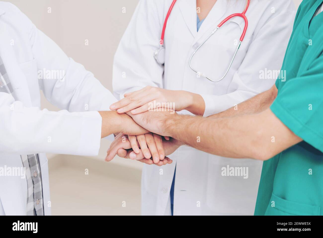 Young nurse shake hands hi-res stock photography and images - Alamy