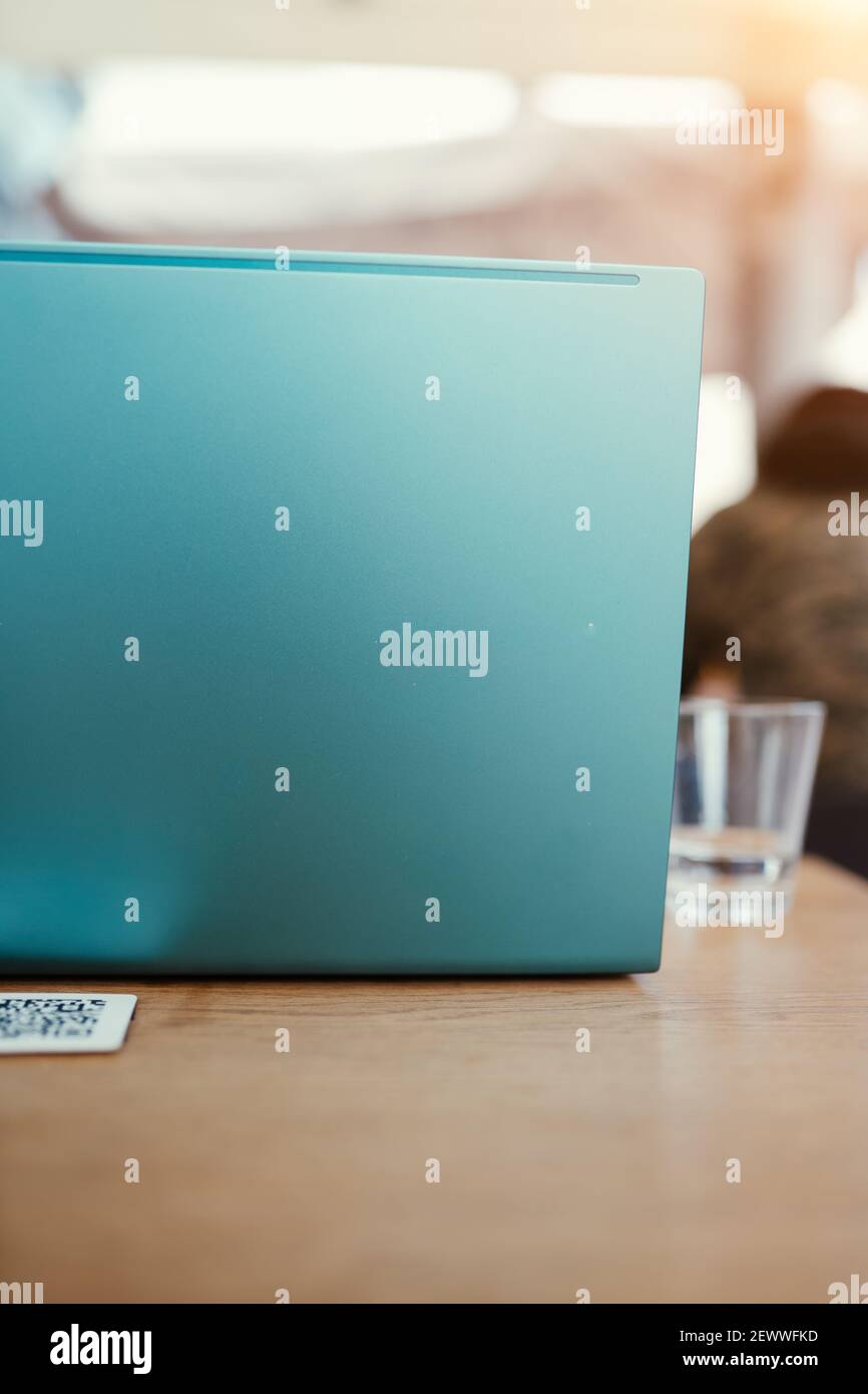 Close-up view of Laptop cover Stock Photo - Alamy