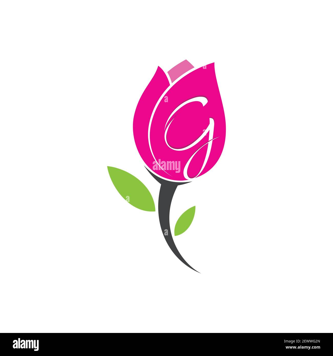 Letter g flower logo hi-res stock photography and images - Alamy