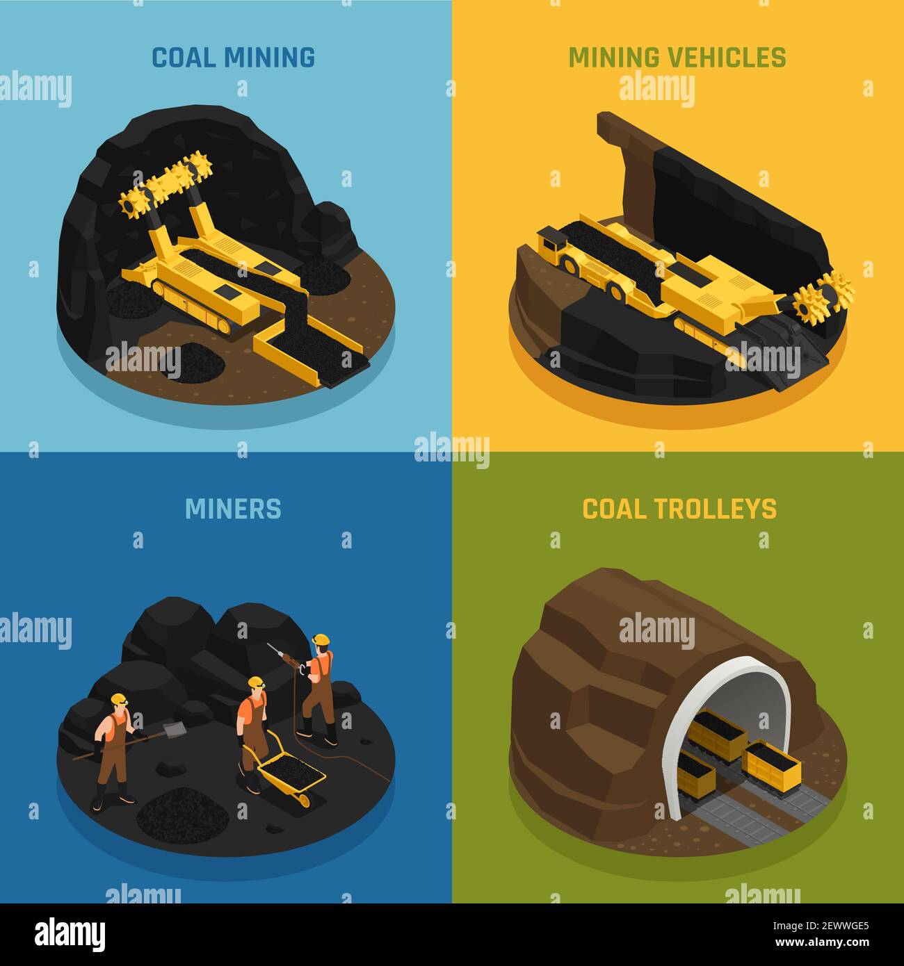 Coal Mining Equipment At Work