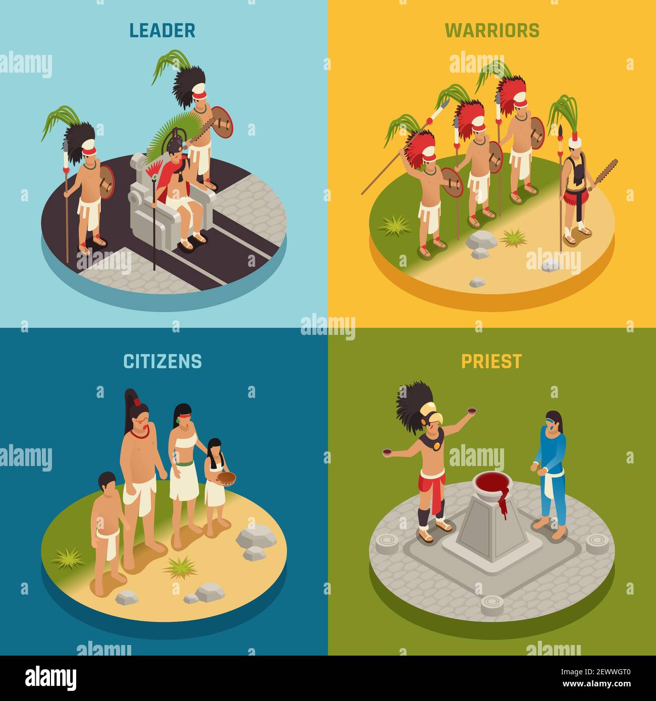 Mayan family Stock Vector Images - Alamy