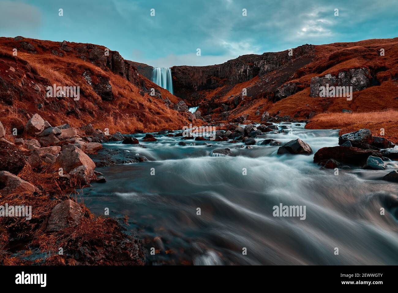 Svodufoss cascade hi-res stock photography and images - Alamy