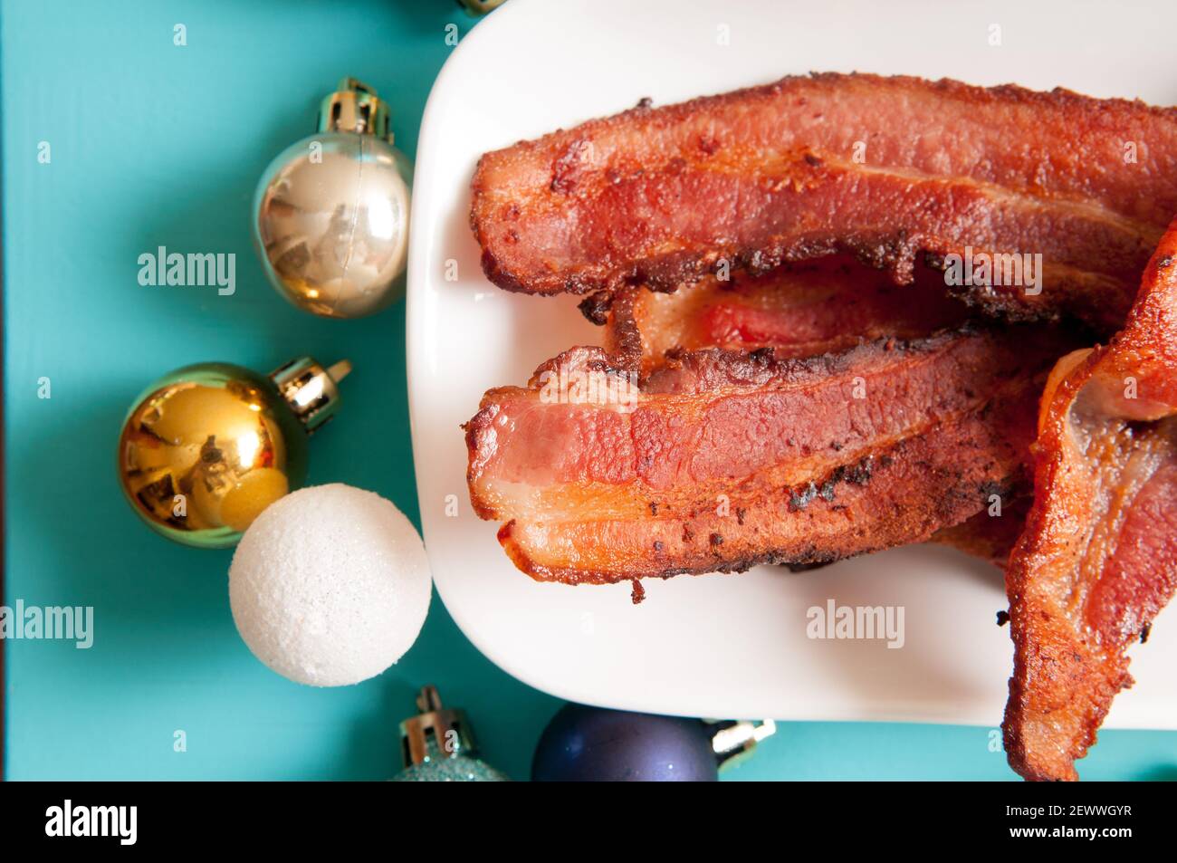 Crisp fried streaky organic bacon hi-res stock photography and images ...
