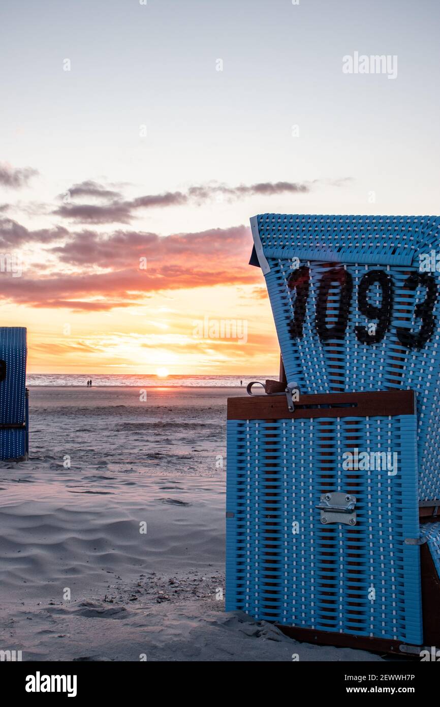 Beautiful scenery of landscape by the North Sea in northern German ...