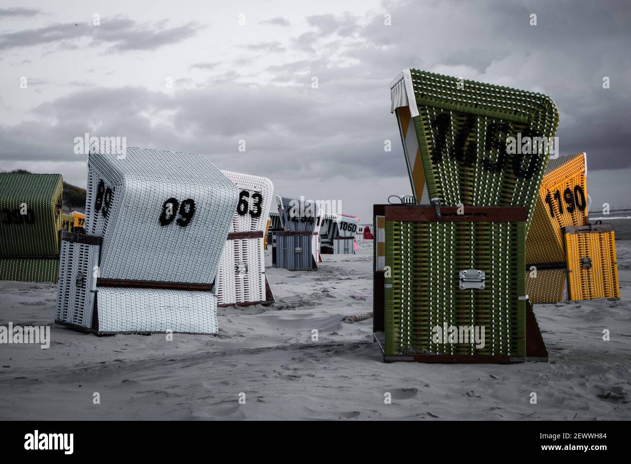 Beautiful scenery of landscape by the North Sea in northern German ...