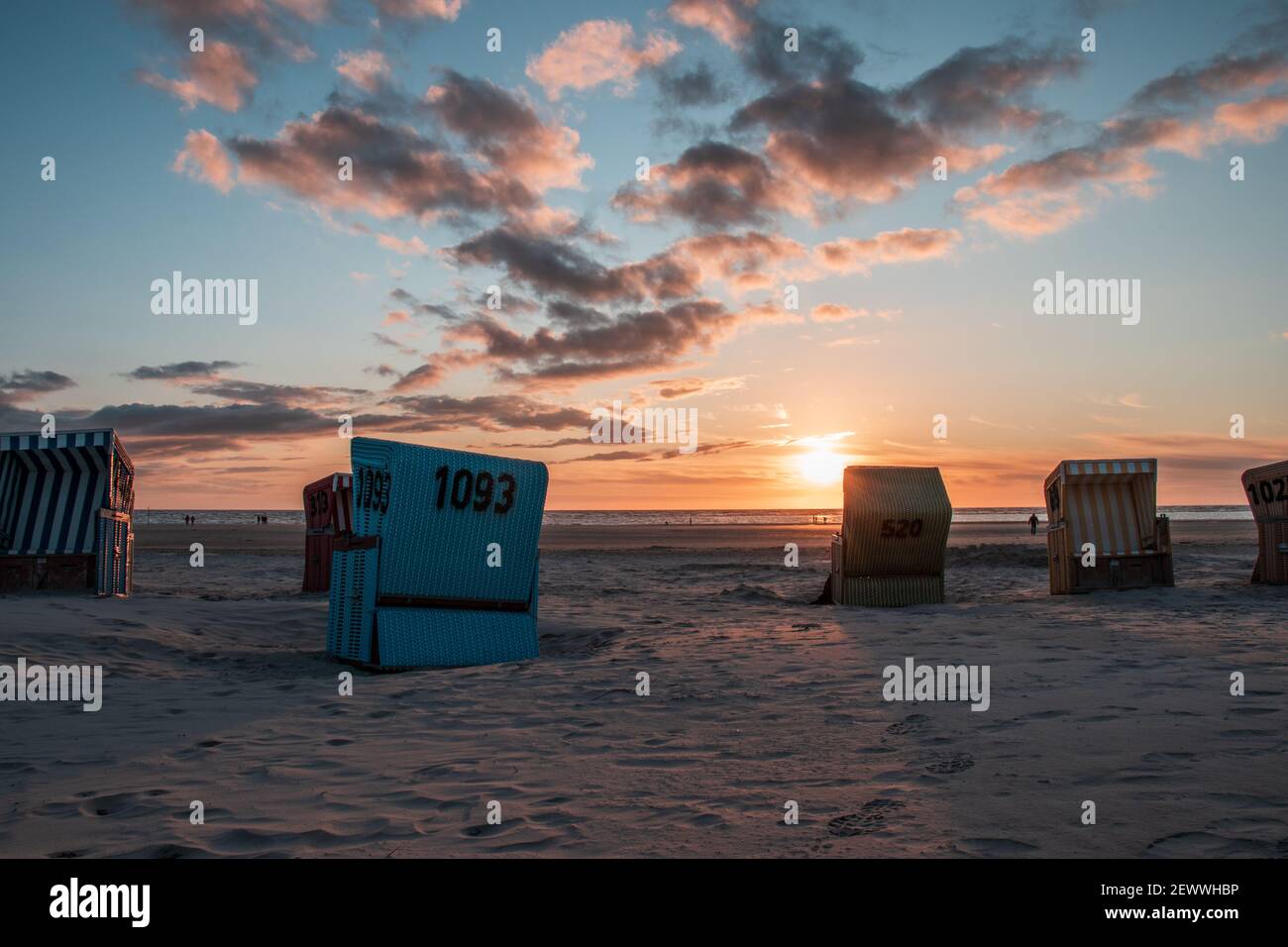 Beautiful scenery of landscape by the North Sea in northern German ...