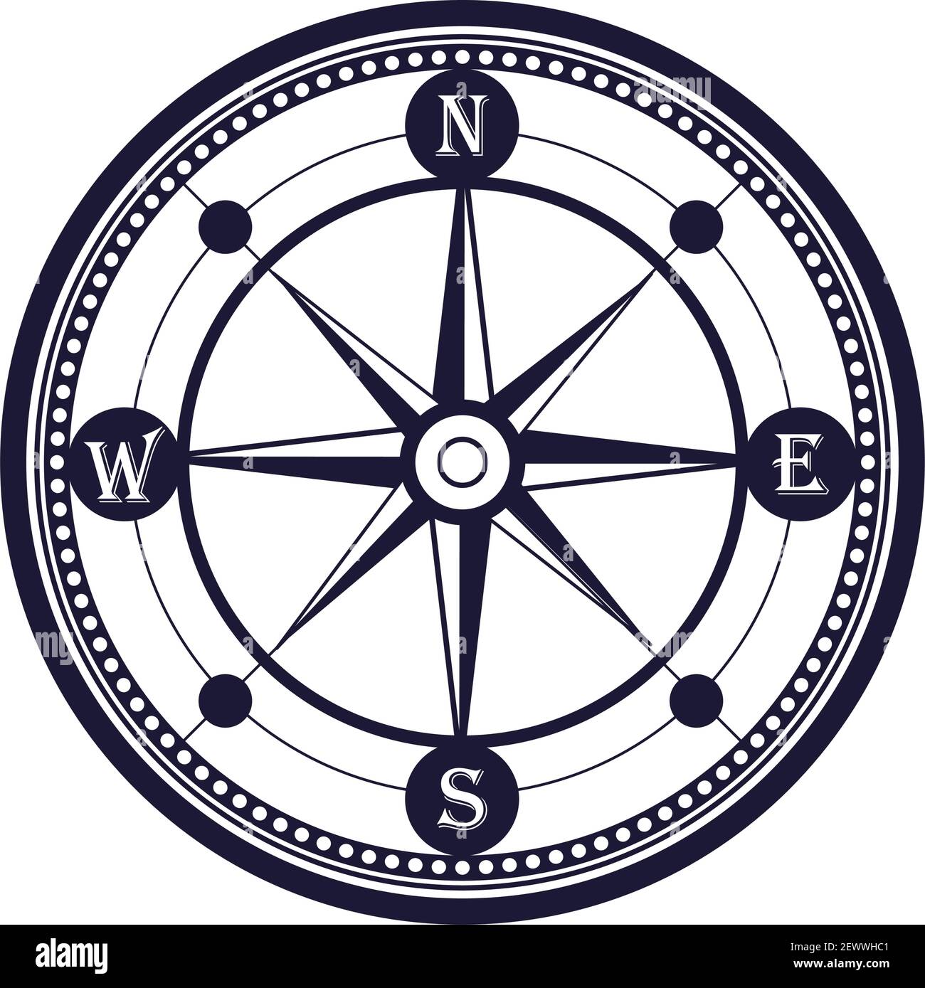 rose of wind compass guide Stock Vector Image & Art - Alamy