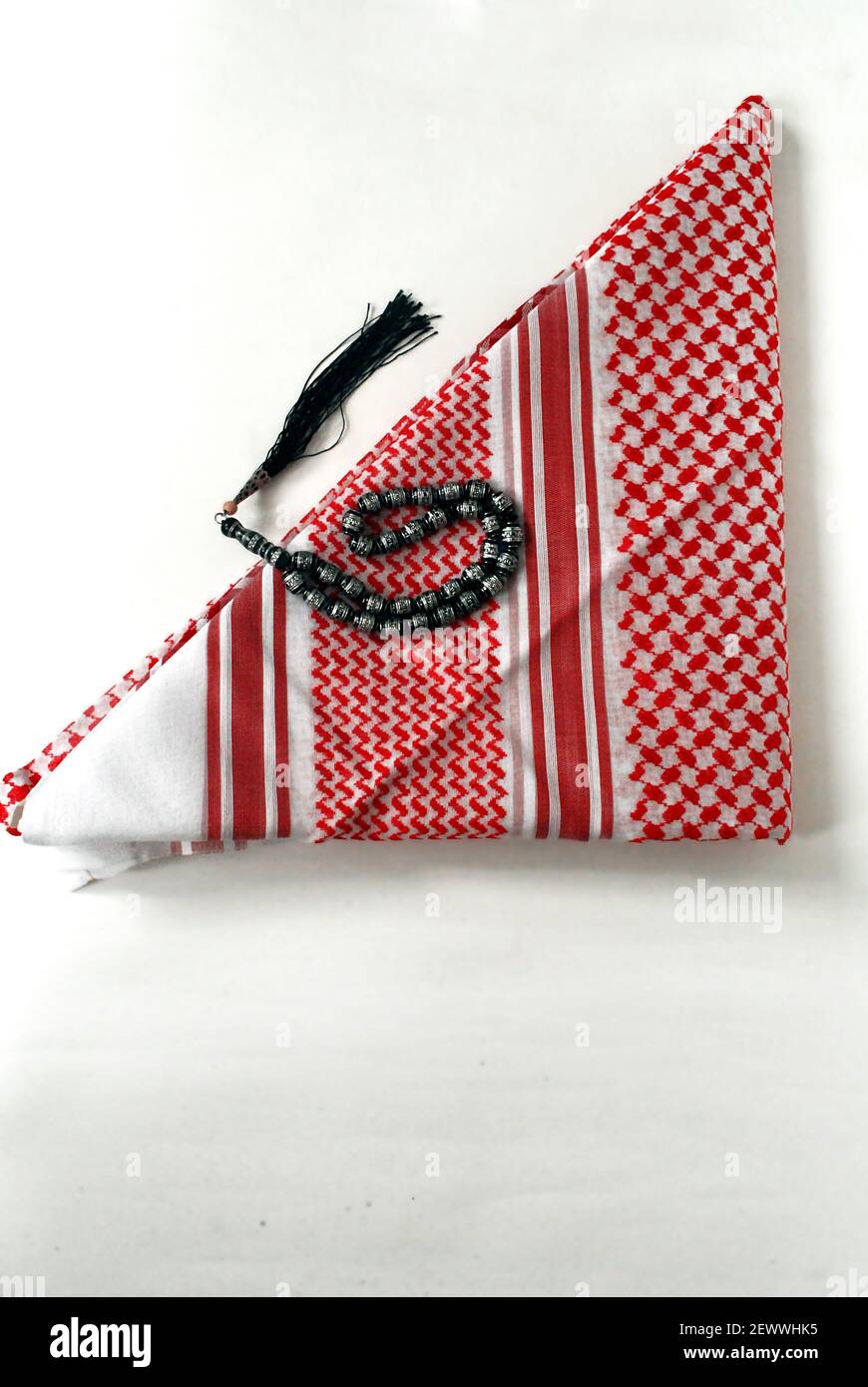 Arabic cultural clothing accessories head dress called Shemagh and ...