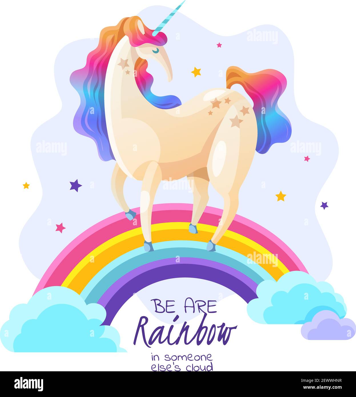 Cartoon clouds sky frame Cut Out Stock Images & Pictures - Alamy