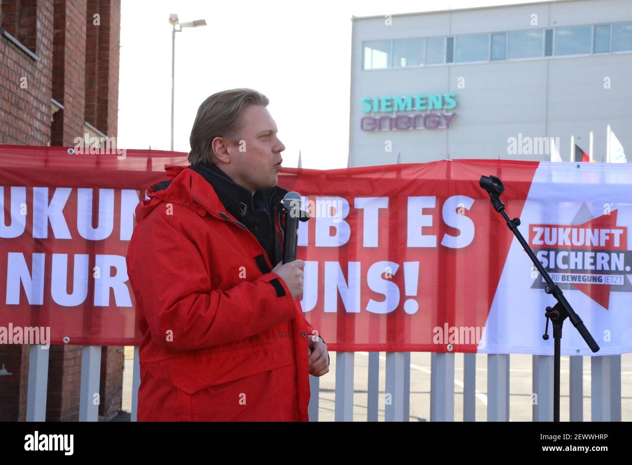 Jan Otto, Warnstreik der Mitarbeiter von SIEMENS energy und der IG ...