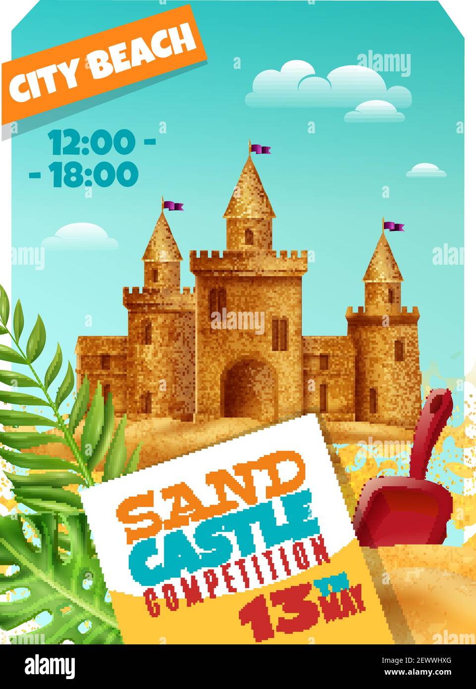 Sand castle competition Stock Vector Images - Alamy