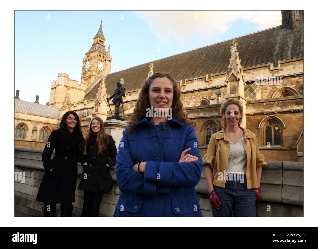 Four PHD students in Westminster Jessie Rickets (blue jacket), Shanna ...
