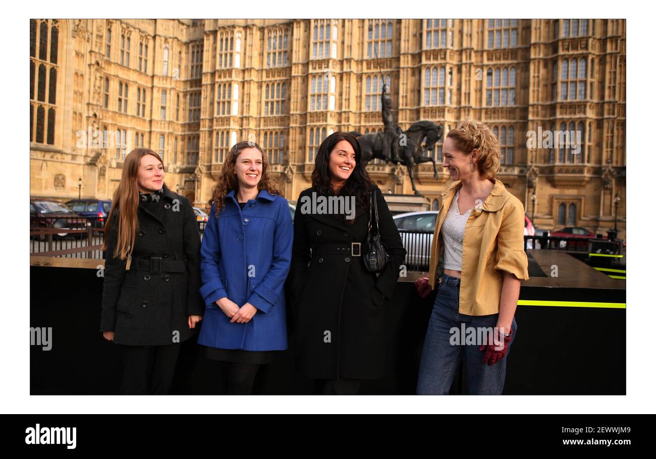 Four PHD students in Westminster Jessie Rickets (blue jacket), Shanna ...