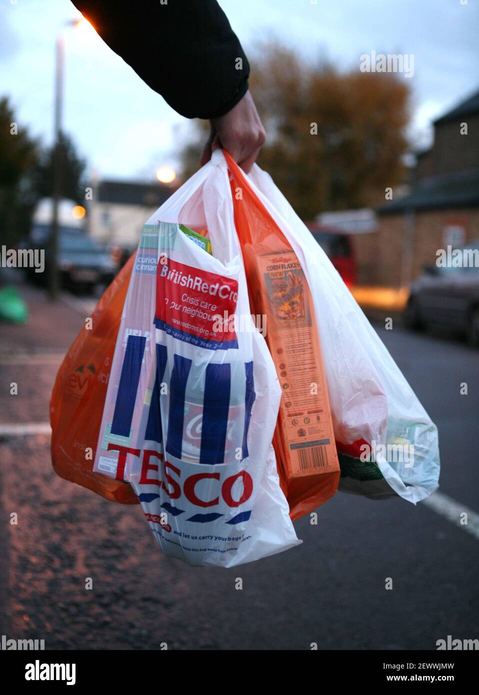 Supermarket Plastic Bags pic David Sandison Stock Photo - Alamy