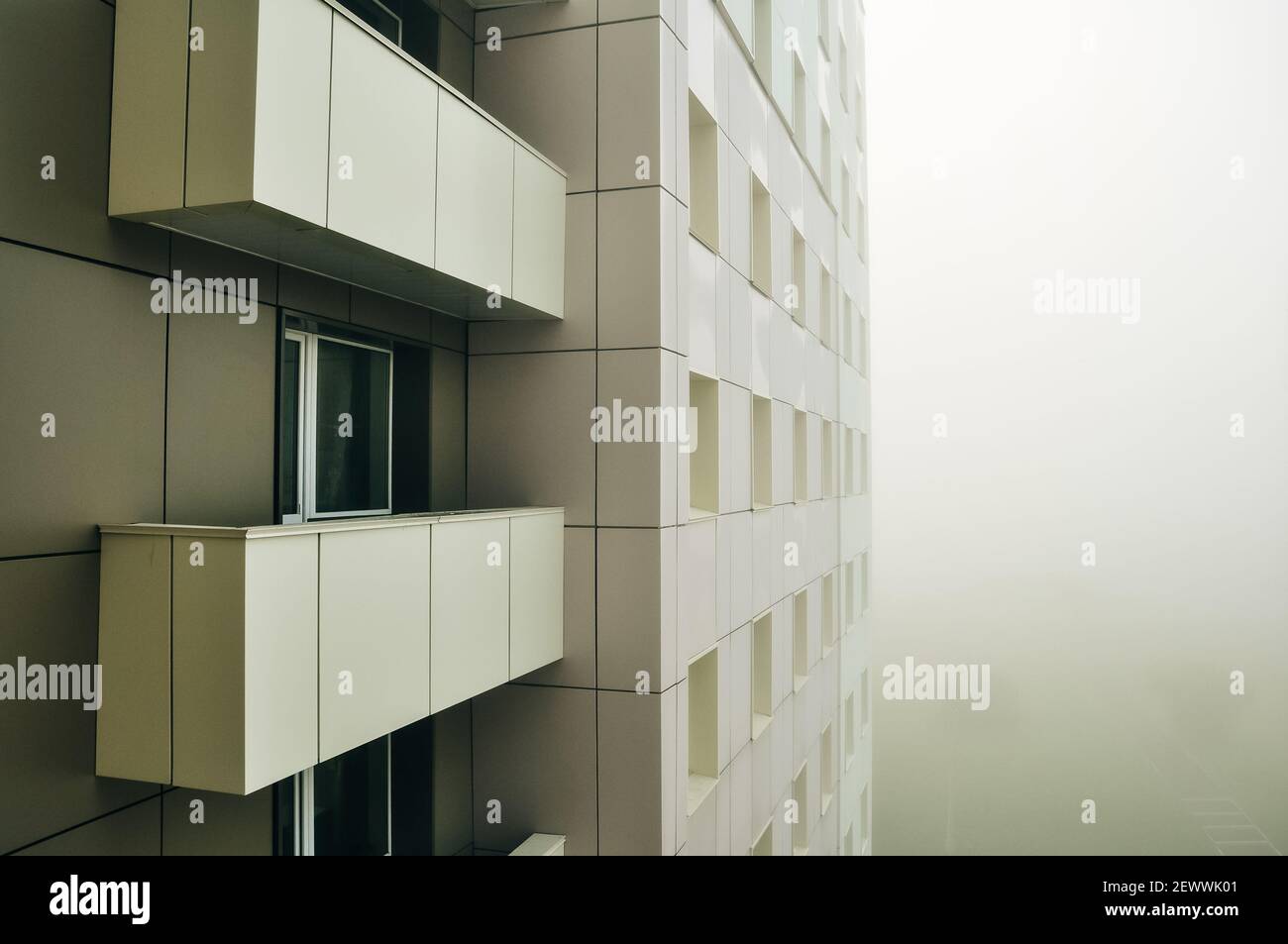 balconies in a high-rise building Stock Photo - Alamy